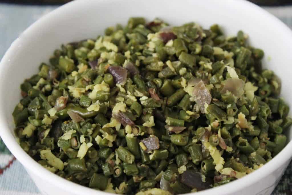 Payar Thoran - Long beans stir-fry - InspiresN