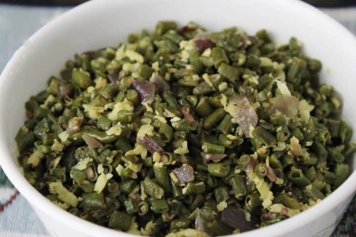 Payar Thoran - Long beans stir-fry - InspiresN