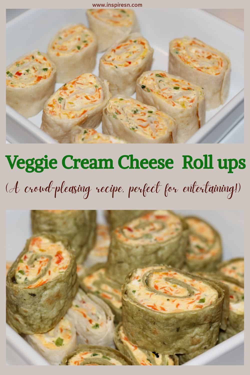 Veggie Cream Cheese Roll Ups - InspiresN
